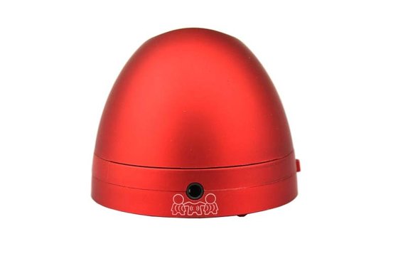 Red Oval Bluetooth Portable Speakers For Cell Phones Hi-Fi Stereo