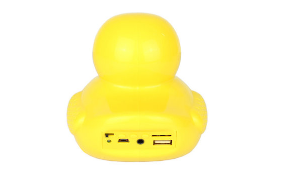 Little Yellow Duck Shape Portable Iphone Bluetooth Speakers With ABS Plastic
