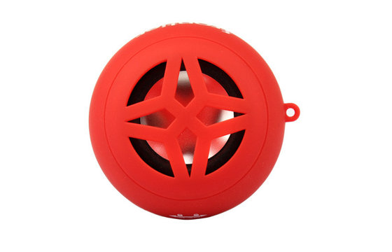 Red Mini Portable Speakers For Cell Phones Pocket Design With Li-Ion Battery