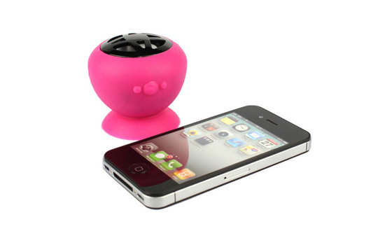 Suction Cup Portable Speakers For Cell Phones Bluetooth 2.1 , 75dB