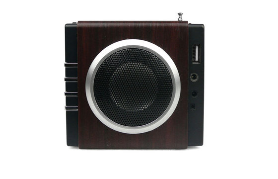 Colorful light Stereo Audio Wooden Speaker With USB MP3, FM Radio