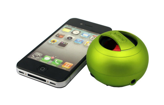 Hamburger Portable Speakers For Cell Phones / DC 5V Rechargeable Speakers For 3.5mm Socket