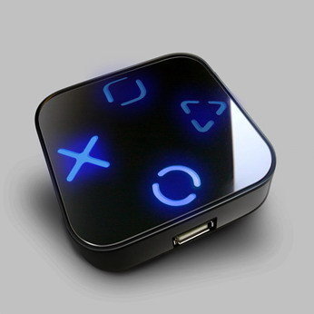 Hotsale Square Shape 4 port USB HUB with light logo, USB2.0 High speed HUB, USB HUB