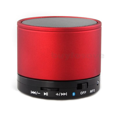 Portable Mini Wireless Bluetooth Speaker metal for Samsung S3 / S4 , Red