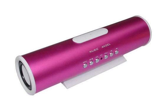 Pink Portable Wireless Cell Phone Speakers With TF Build In Battery
