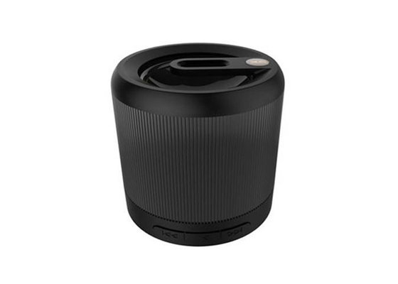 Black Portable Wireless Cell Phone Speakers , Mini Audio Music Speaker With FM