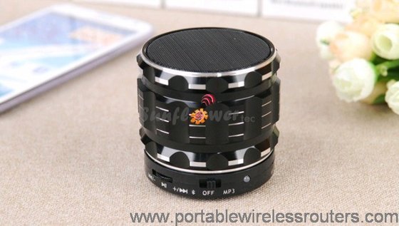 TF card AUX audio Travel Hands Free Bluethooth Speaker with Shinning Metal Case
