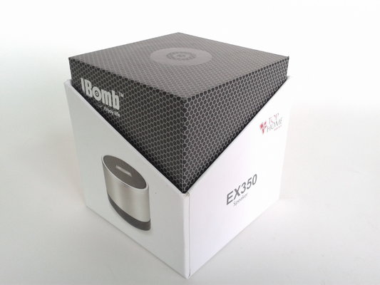 Rigid Mini Bluetooth Speaker Electronics Packaging , Hot Stamping Coated Paper Packaging With EVA Foam