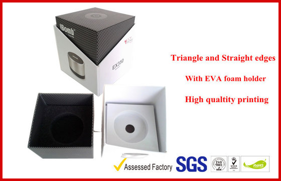 Rigid Mini Bluetooth Speaker Electronics Packaging , Hot Stamping Coated Paper Packaging With EVA Foam