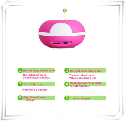 Pink / Blue Mini Custom ABS Sport Portable Wireless Bluetooth Speakers For Cell Phone