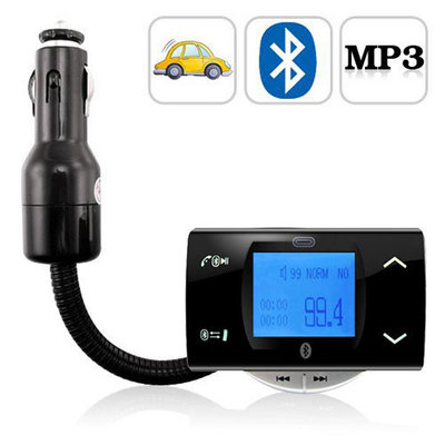 Bluetooth Car Kit Vehicle FM Transmitter MP3 Player Steering Wheel Controller Support SD / MMC Card