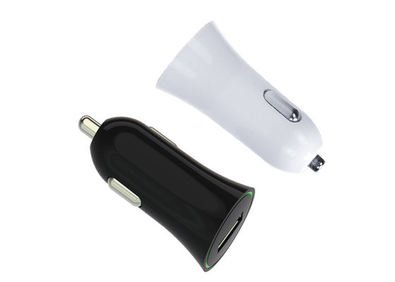 CE USB Apple Car Charger , Single Port 1A / 2.4A 2.1 Amp USB Charger