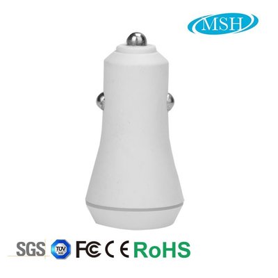 Portable Dual Port Car Phone Charger , 2.1A / 2.4A Phone Car Charger