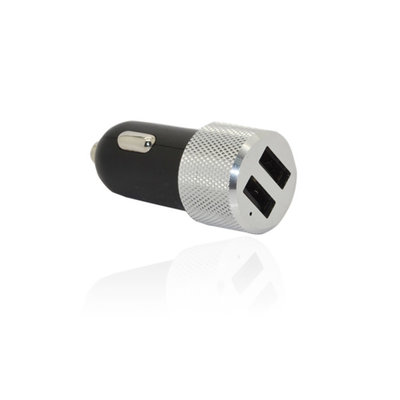Dual USB Aluminum Alloy Car Charger Dual Color 2.1 Amp / 3.4 Amp / 4.2Amp