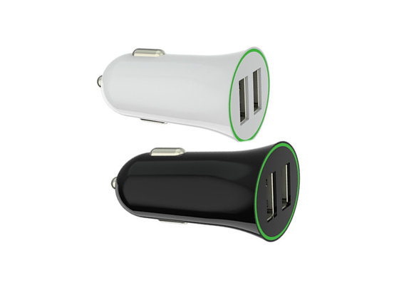 Portable 2 Ports USB Car Charger For Smart Devices Fire Proof Material