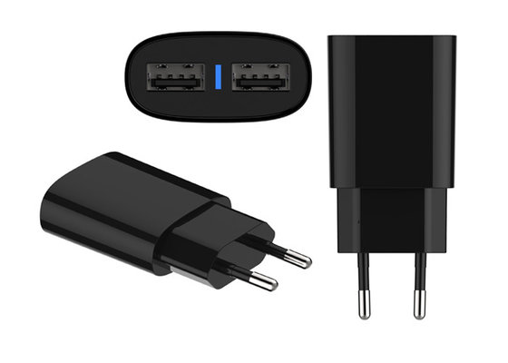 European Plug Dual Port USB Wall Charger Smart Devices Suit 80.60* 42*19 Mm Size