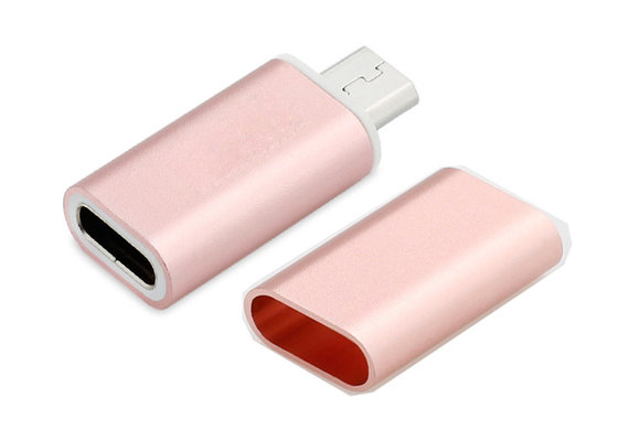 High Speed Micro USB To USB C Adapter , Aluminum USB Type C Adapter 