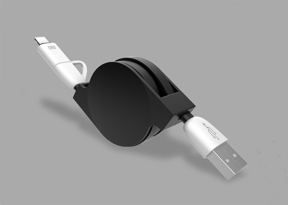 2 In 1 + Micro USB Retractable Charging And Data Cable For IPhone