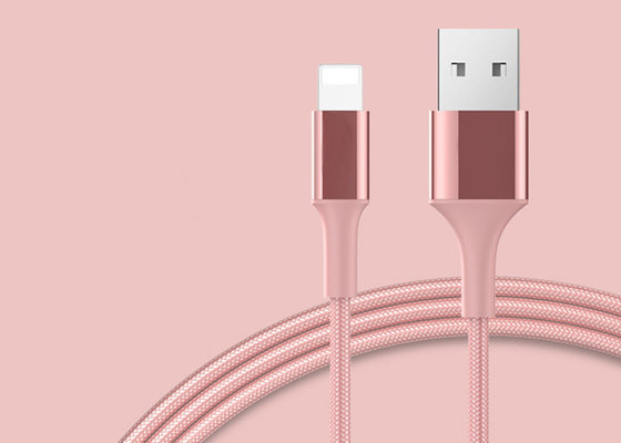 Zinc Alloy Lightning To USB Cable Fast Sync Date Charging Cable With LED Light