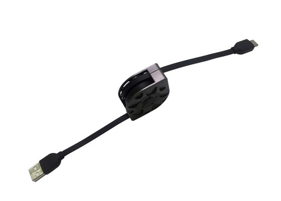 Portable Retractable ABS + TPE Usb Type C Data Cable For Android Phone 1M
