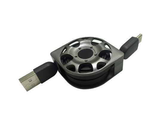 Portable Retractable ABS + TPE Usb Type C Data Cable For Android Phone 1M