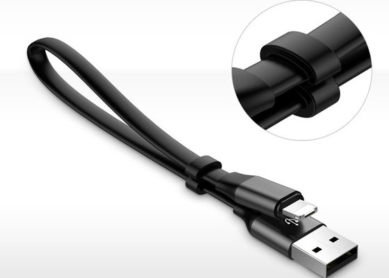 One Plug Reversible Micro USB And Lightning Flat Cable For Android / IPhone