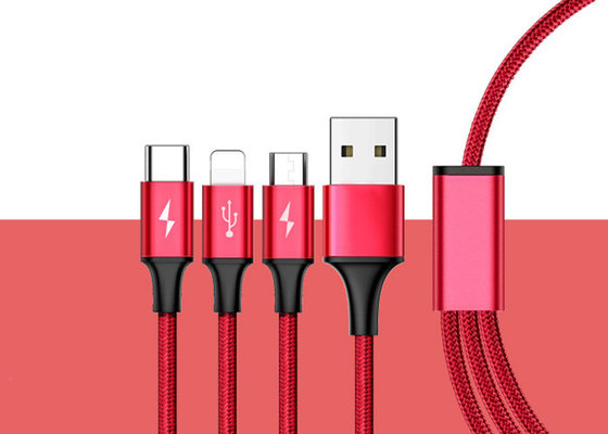 Multiple USB Charger Cable / Charging Cord with 8Pin Lightning / Micro USB Connectors