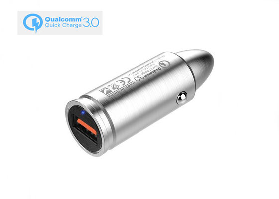 18W Quick Charge Stainless USB Car Charger For IPhone IPad Galaxy
