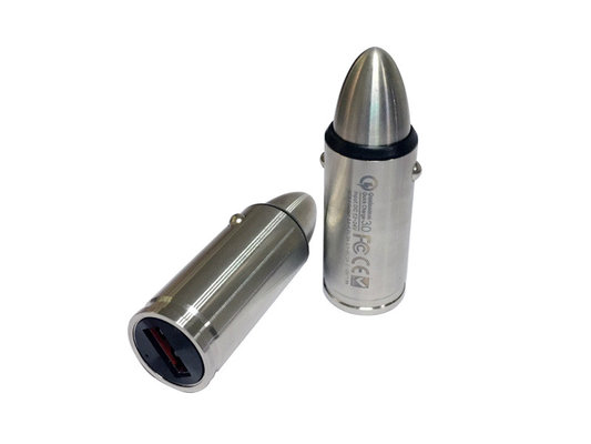 Stainless Steel Mini Universal USB Car Charger CE FCC ROHS Certification