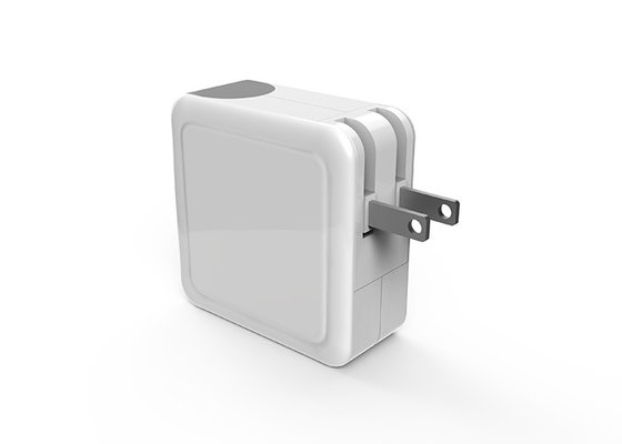 USB Type-C PD Wall Travel Usb Wall Charger 65W 3 Ports for Apple MacBook Pro / iPhone X