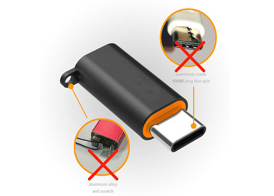 Galaxy S8 S8+ USB Type C Micro USB Adapter Convert Connector with Keychain