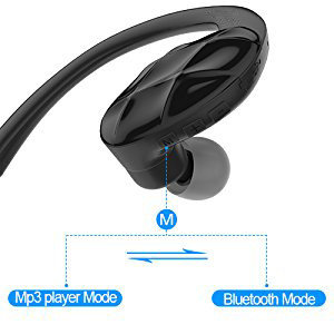 Bluetooth 4.2 Headset Ultra-light Wireless Sport MP3 Headphones with MIC and Volume Control
