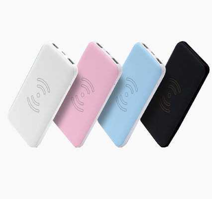 New Wireless Charger Polymer 8000 mAh Power Bank with 2 usb output