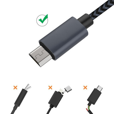 USB to USB micro B Data Cable  TPE / Nylon / Jean Cloth / PU Braided with aluminum housing