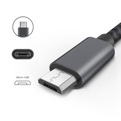 micro USB Data Cable  TPE / Nylon / Jean Cloth / PU Braided with aluminum housing