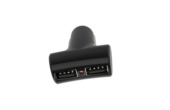 Dual USB Port Car Phone Chargers , Fire Proof Car Cellphone Charger