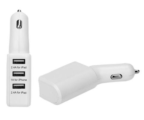 53.5g Multi Port USB Car Charger , CE / ROHS FCC Multiport USB Charger 