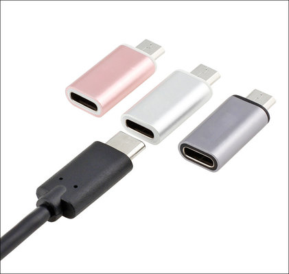 Aluminum USB Type C To Micro USB Adapter , Data Transfer USB C To USB Adapter