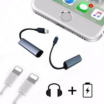 New fashionable Utral Slim Dual Lightning Headphone Adapter for iPhone 7 / 7 plus / 8 / 8 Plus / X