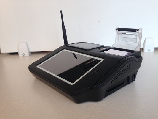 NFC de WIFI lecteur de cartes de position d'écran tactile de 7 pouces avec l'imprimante thermique de 58mm