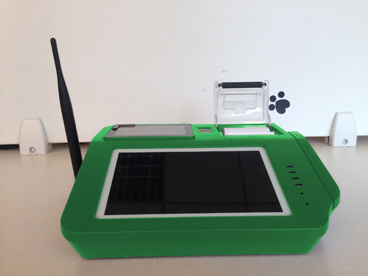 2D Terminal mobile de position de scanner de code barres d'encre en poudre avec des ports de connexions périphériques