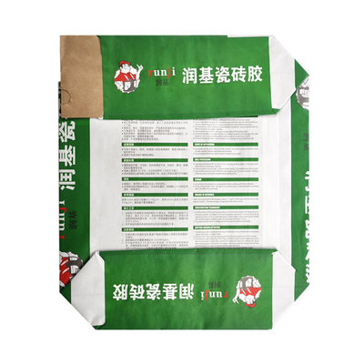 20kg Kraft Paper Laminated Bags with Valve , Animal Feed Packaging Bags Recyclable