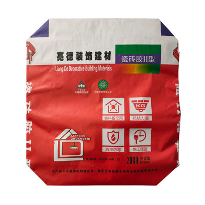 20kg Multiwall Paper Bags With Internal Valve , Construction Materials Packing Bags