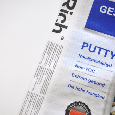 Waterproof PP Woven Sack Bag 20kg Non Leakage for Tile Adhesive Packing