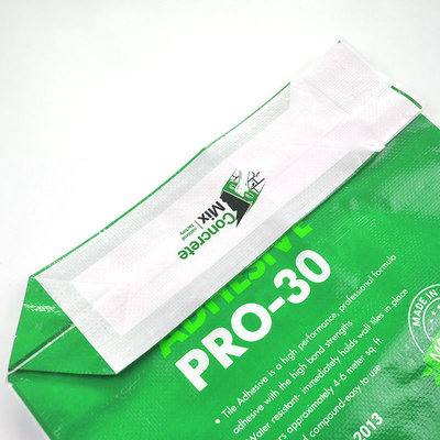 Square Bottom 100% Virgin PP Valve Bag 25kg , Woven Polypropylene Sacks