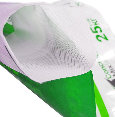 Square Bottom PP Woven Valve Bags For Concrete / Livestock Feed / Chemical Materials