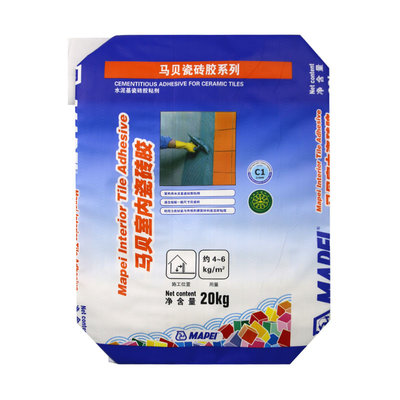 Recyclable PP Cement Bags , Polypropylene Woven Valve Bags for Adhesive Materials