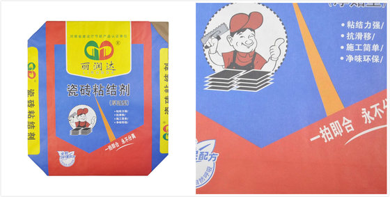 Multiwall Kraft Paper Bag With External Valve , Dry Mortar / Cement Packing Bags