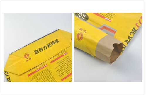 20kg Square Bottom Kraft Paper Bags External Valve for Construction Material