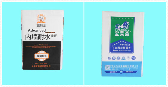 25KG Polypropylene Block Bottom Valve Bag For Putty Powder Packaging